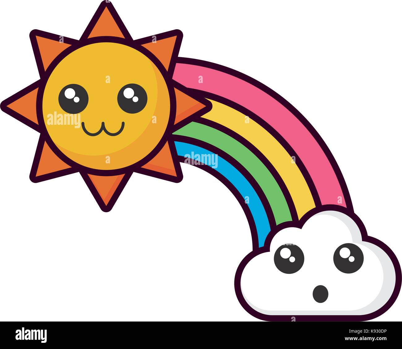 sun and rainbow icon Stock Vector Image & Art - Alamy