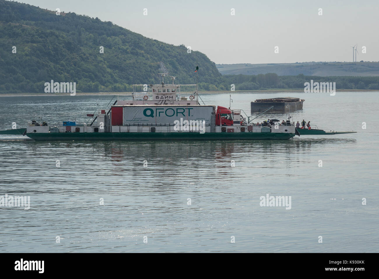 Romania,Turnu Magurele, river Danube, ferry to Serbia Stock Photo - Alamy