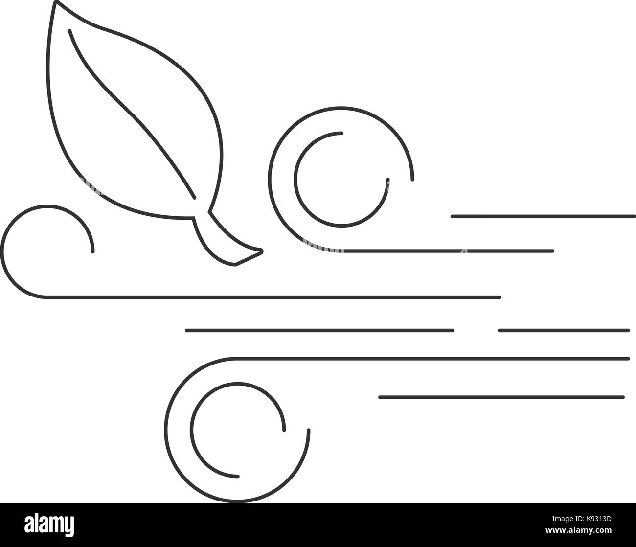 wind and leaf icon Stock Vector Image & Art - Alamy