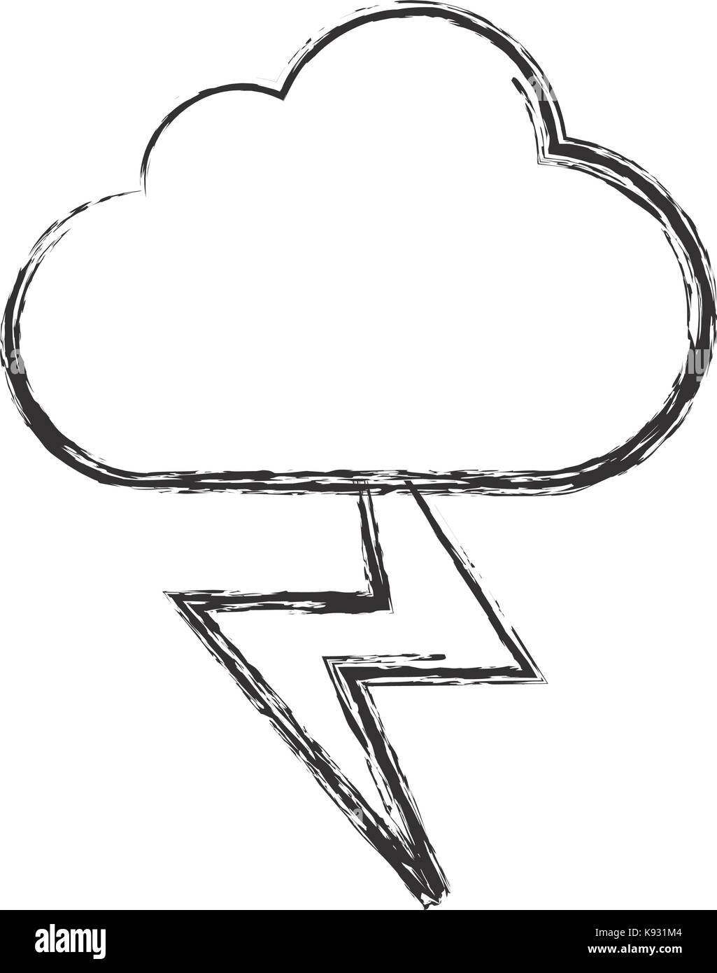 cloud and thunder icon Stock Vector Image & Art - Alamy