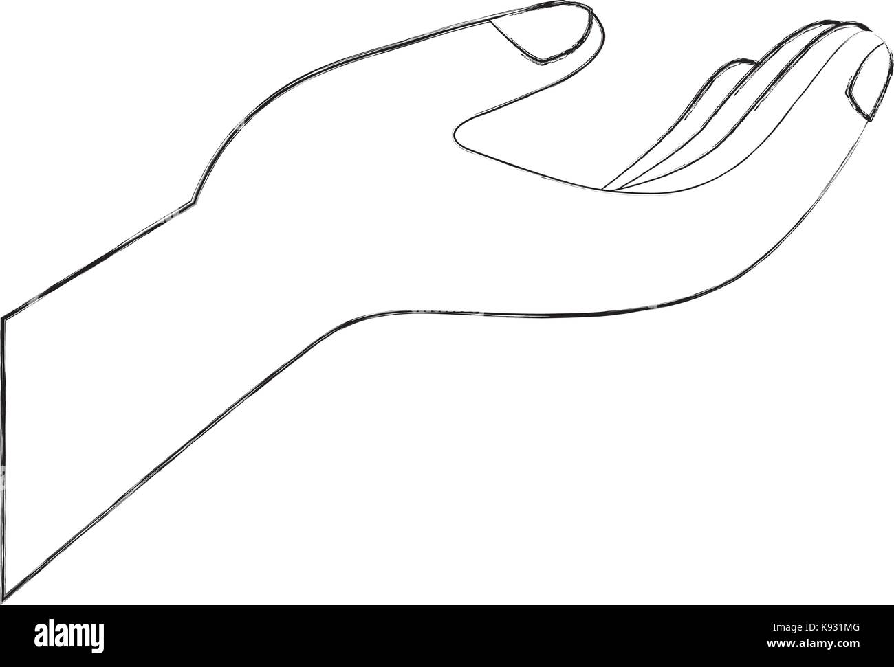 human hand gesture holding protection Stock Vector Image & Art - Alamy