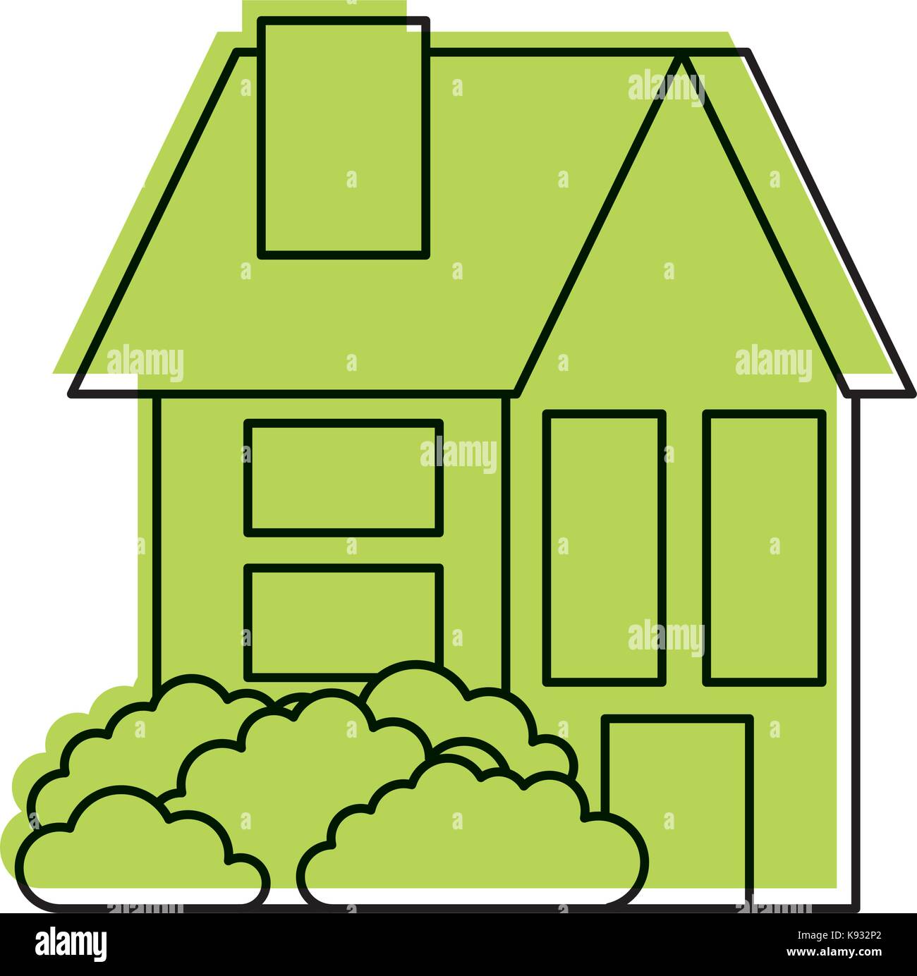 house residence property real estate architecture Stock Vector Image ...