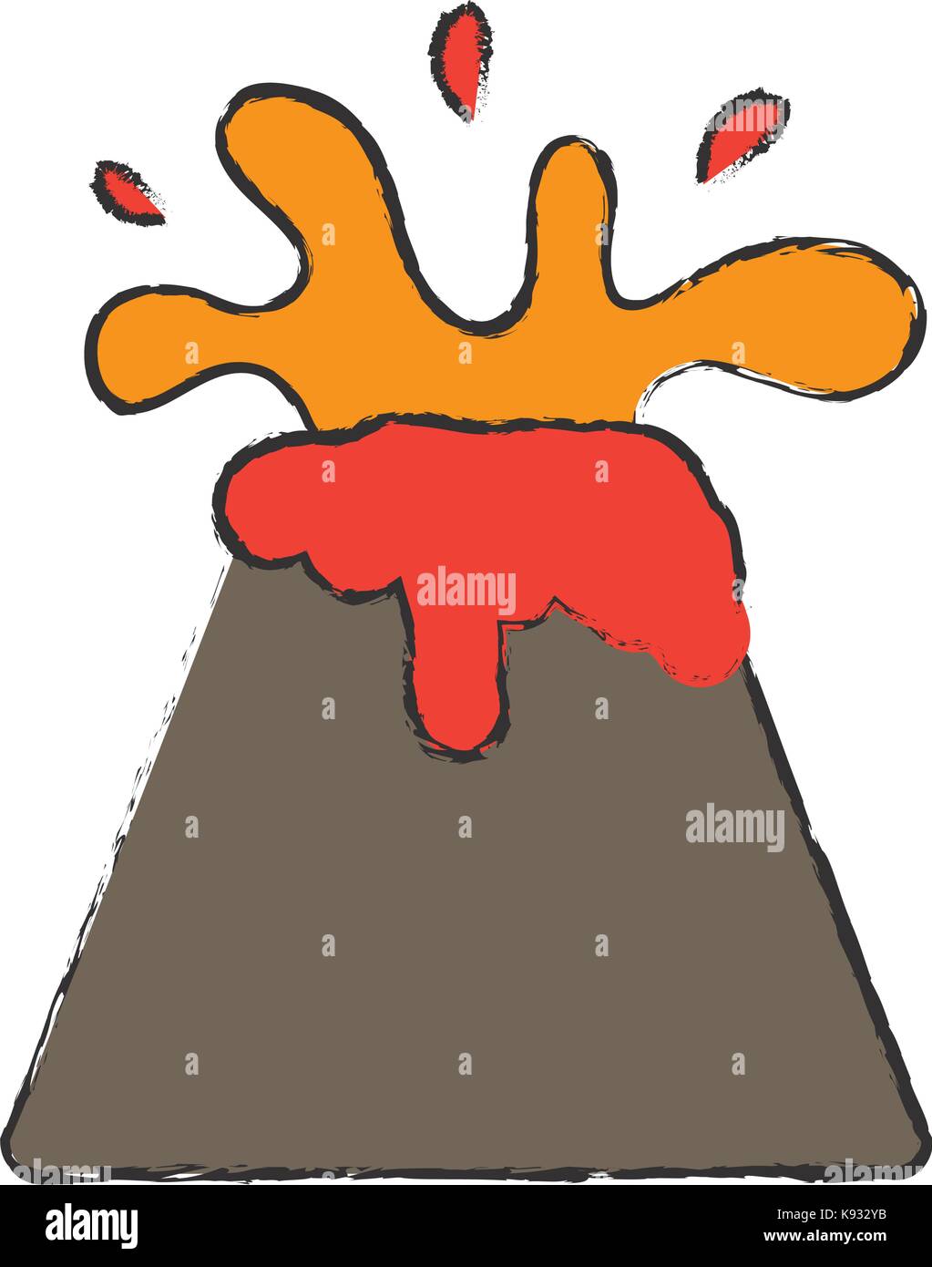 Volcano crater icon image High Resolution Stock Photography and Images ...