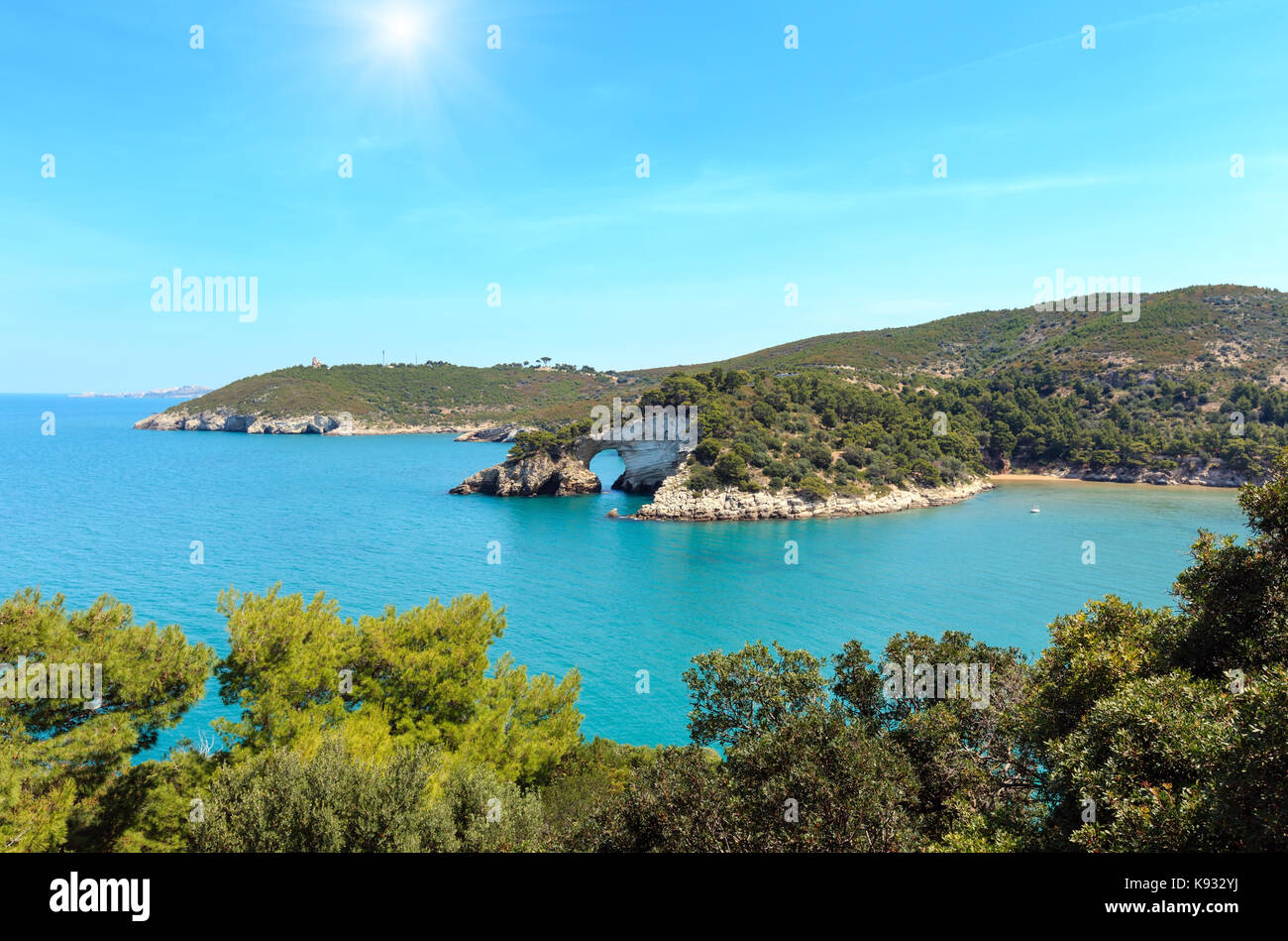 Summer sunshiny Architello (Arch) of San Felice on the Gargano ...