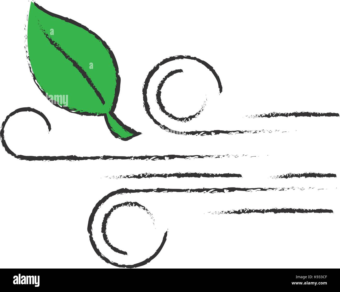 wind and leaf icon Stock Vector Image & Art - Alamy