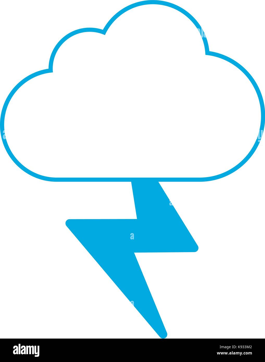 cloud and thunder icon Stock Vector Image & Art - Alamy