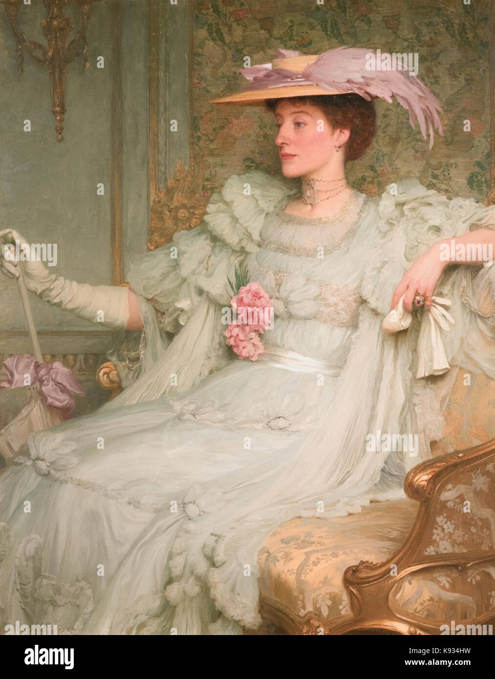 Lady Hillingdon, by Frank Dicksee Stock Photo - Alamy