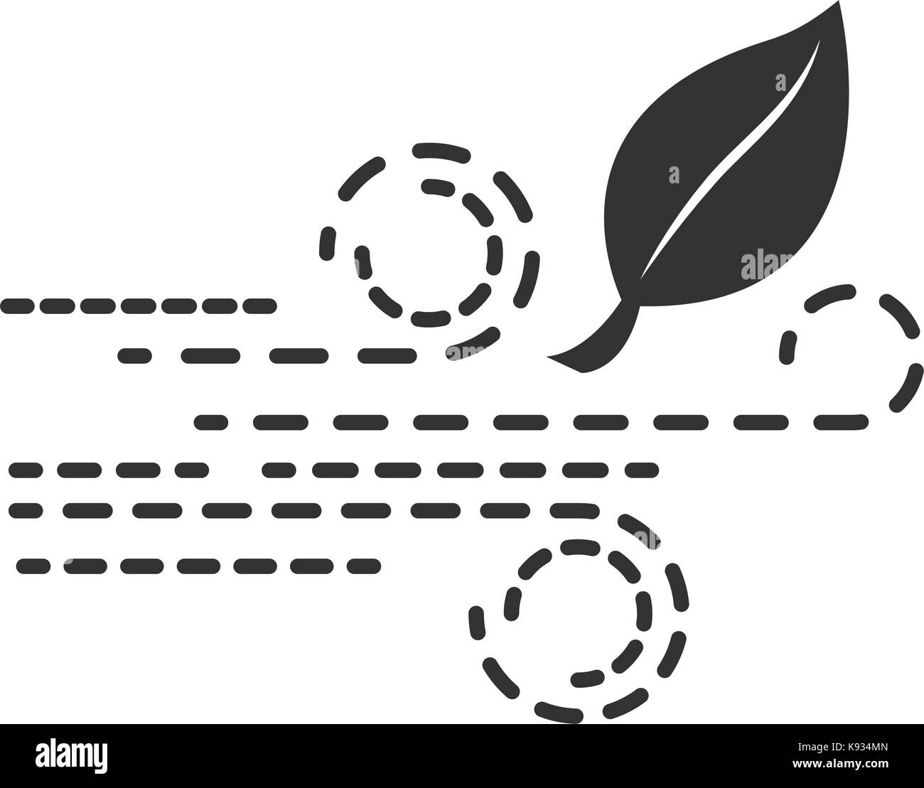 wind and leaf icon Stock Vector Image & Art - Alamy