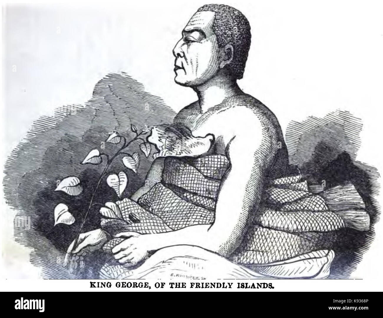 King George, of the Friendly Islands (1852, p.1, IX) Copy Stock Photo ...