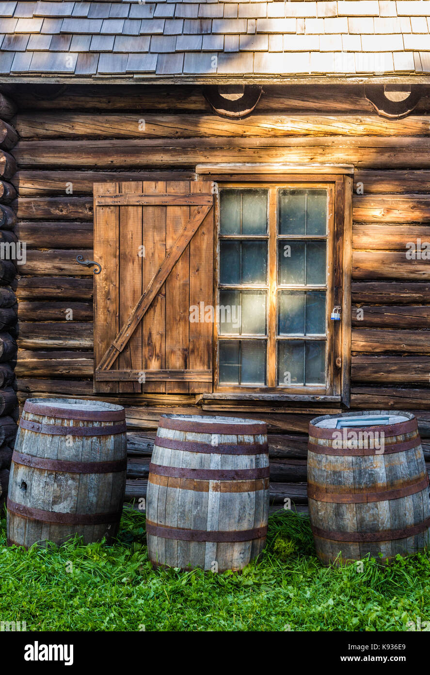 The trading post, Sept Iles, Canada Stock Photo - Alamy