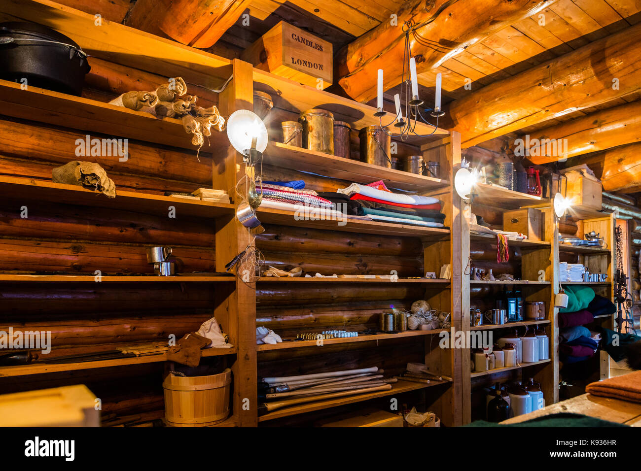 The trading post, Sept Iles, Canada Stock Photo - Alamy