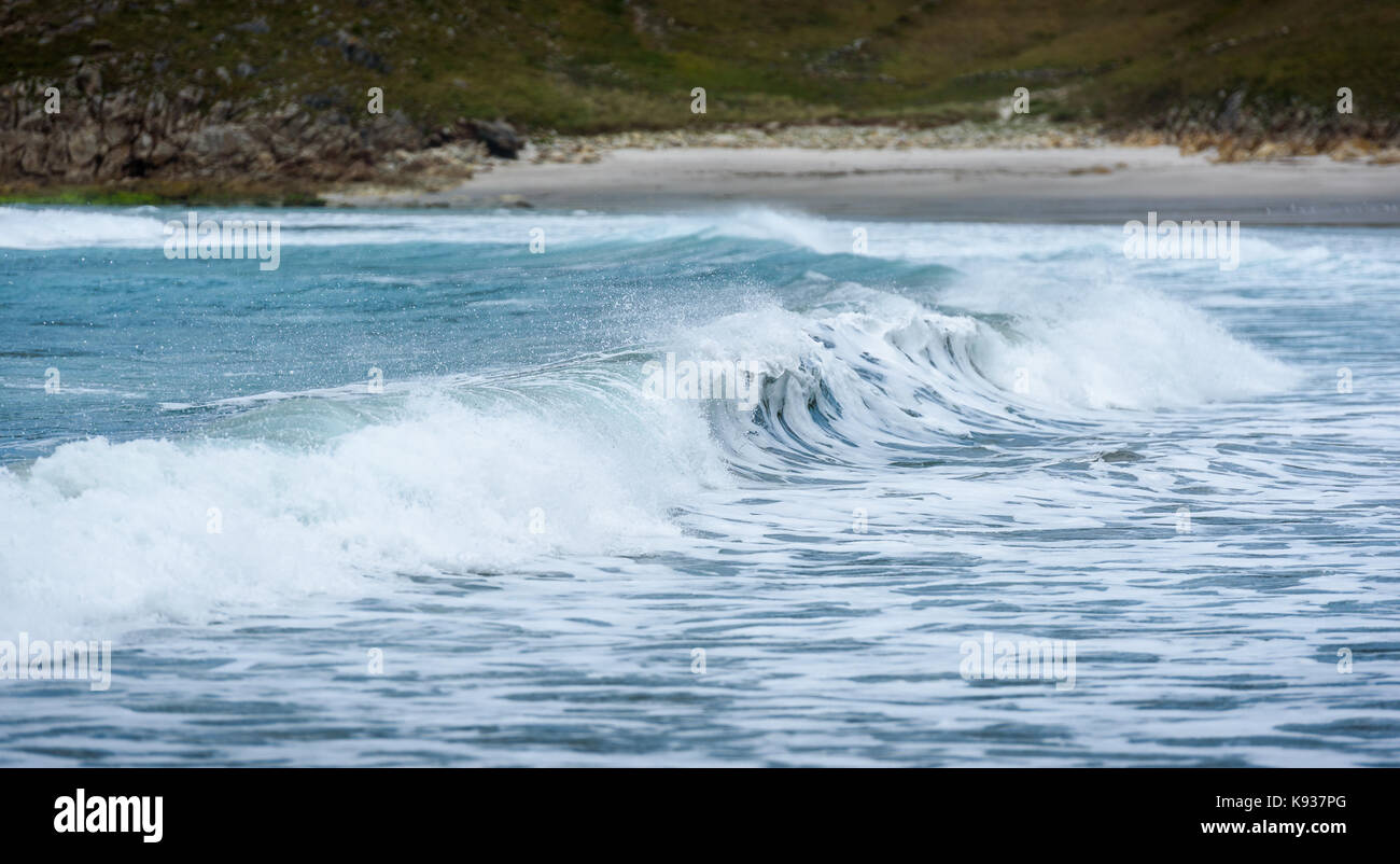 Big surfing ocean sea waves on sandy beach. Background landscape ...