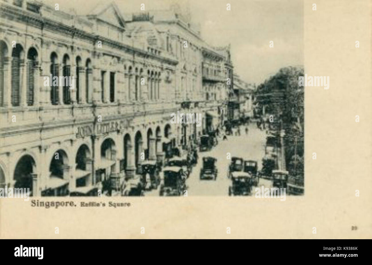 KITLV 1404899 Singapore Raffles Square 1895 1908 Stock Photo - Alamy