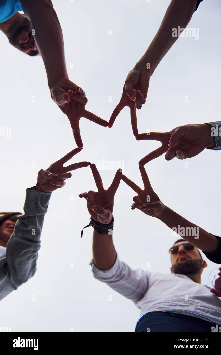 Finger forming star shape hi-res stock photography and images - Alamy