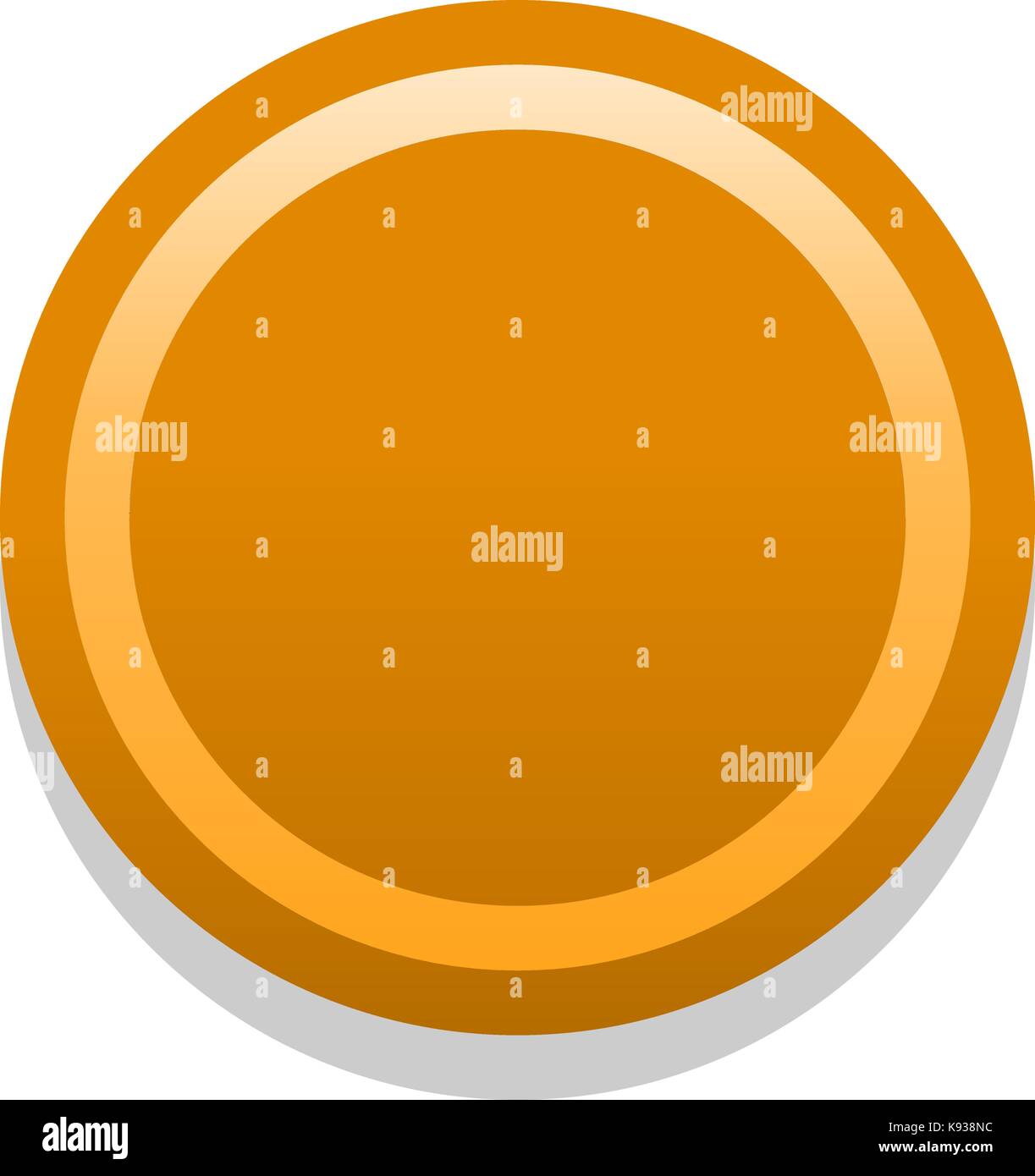 Quick and easy recolorable shape isolated on background. Orange empty ...