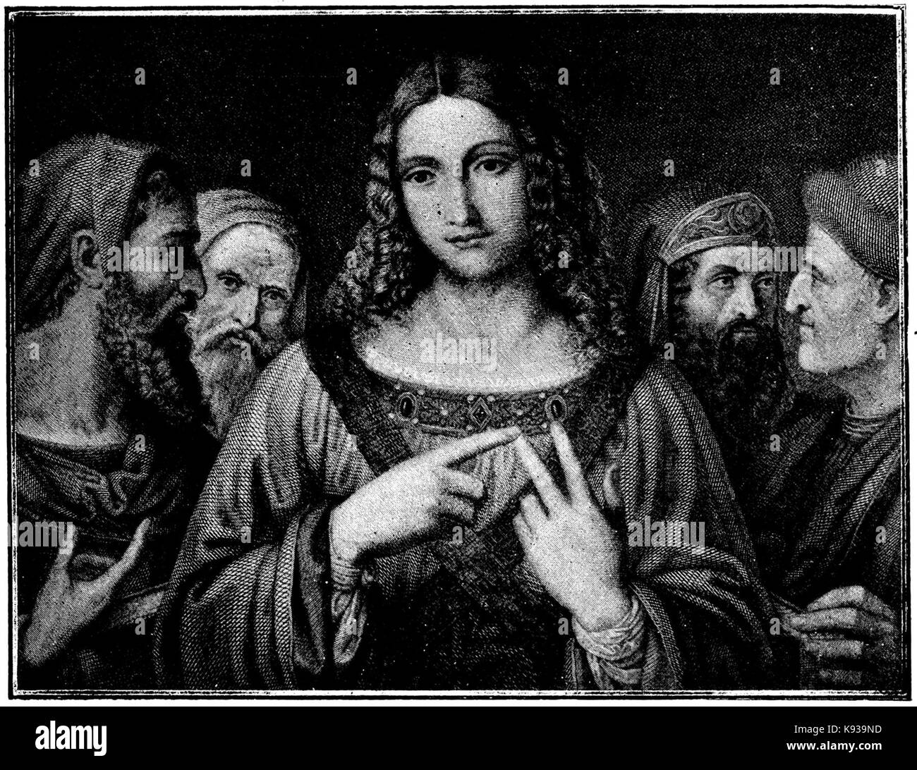 Leonardo da vincis drawing the anatomy Black and White Stock Photos ...