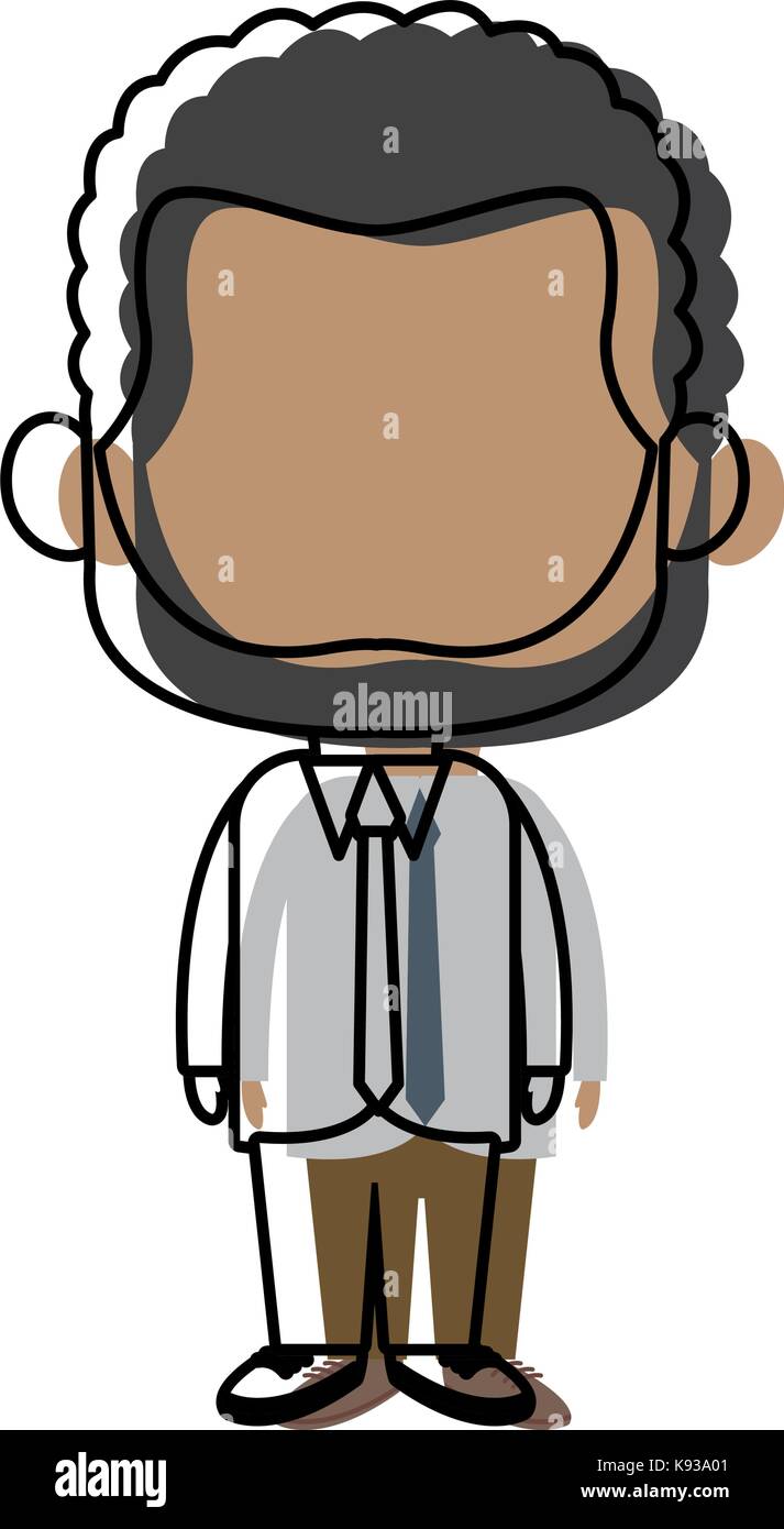 cute man cartoon standing formal clothes character Stock Vector Image ...