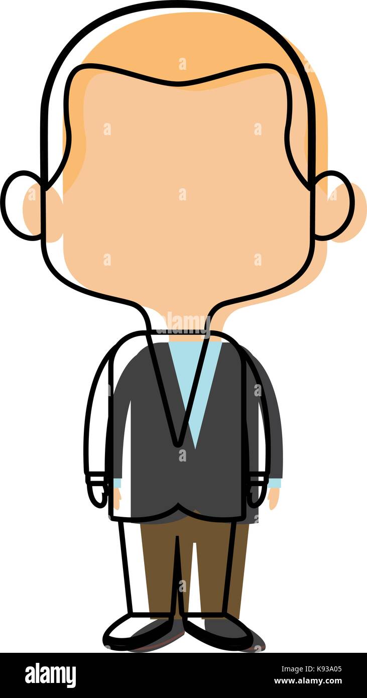 cute man cartoon standing formal clothes character Stock Vector Image ...