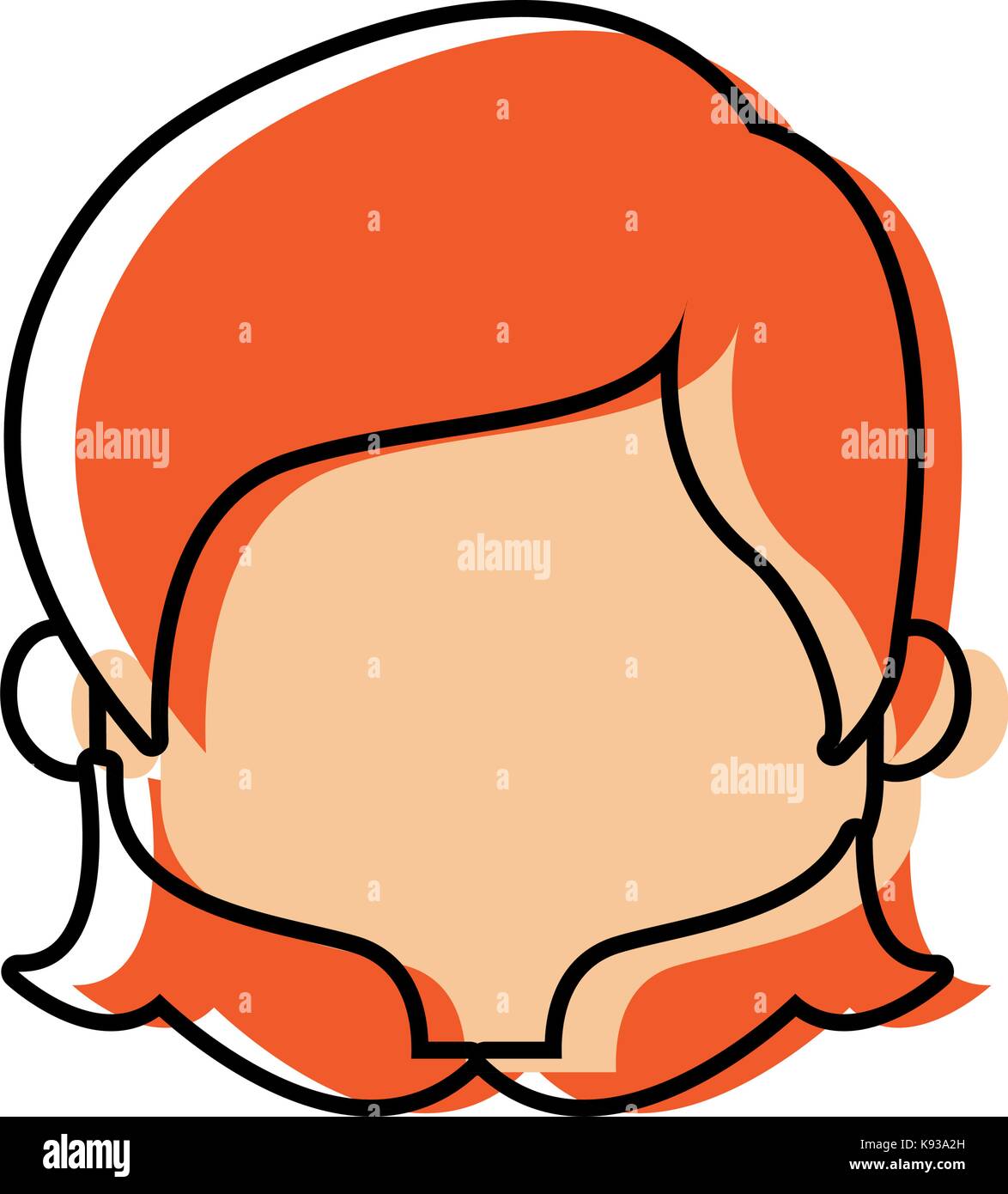 profile girl face female character head Stock Vector Image & Art - Alamy