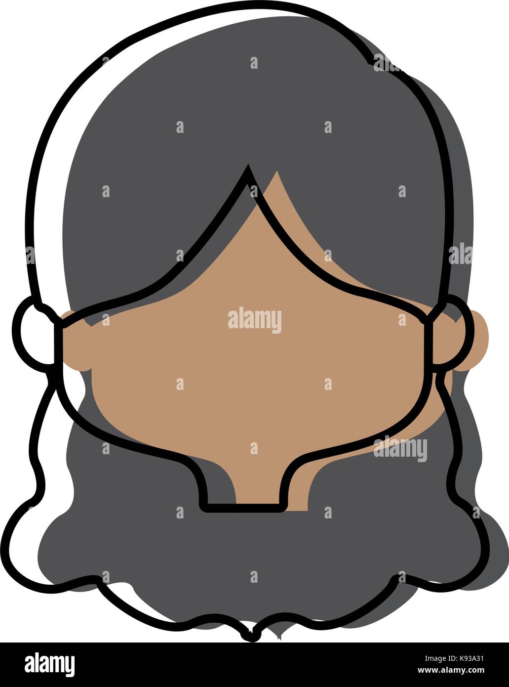 profile girl face female character head Stock Vector Image & Art - Alamy