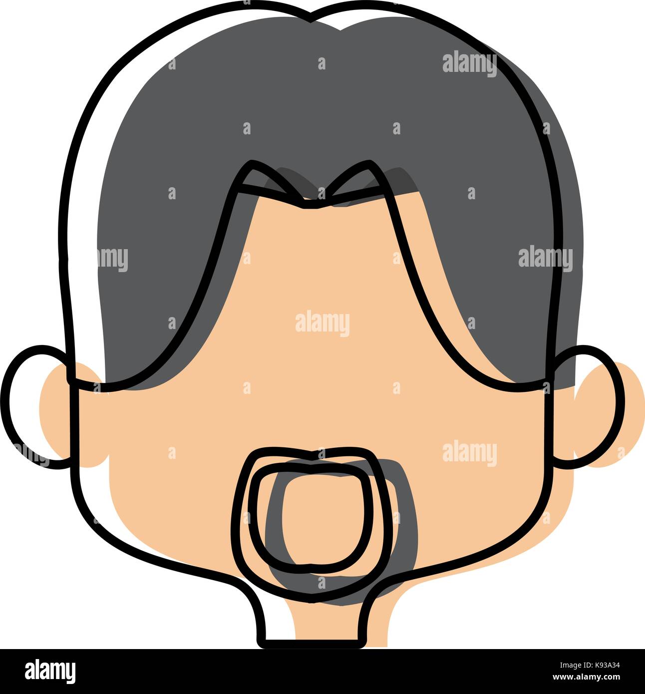 cartoon man face avatar character male cute Stock Vector Image & Art ...