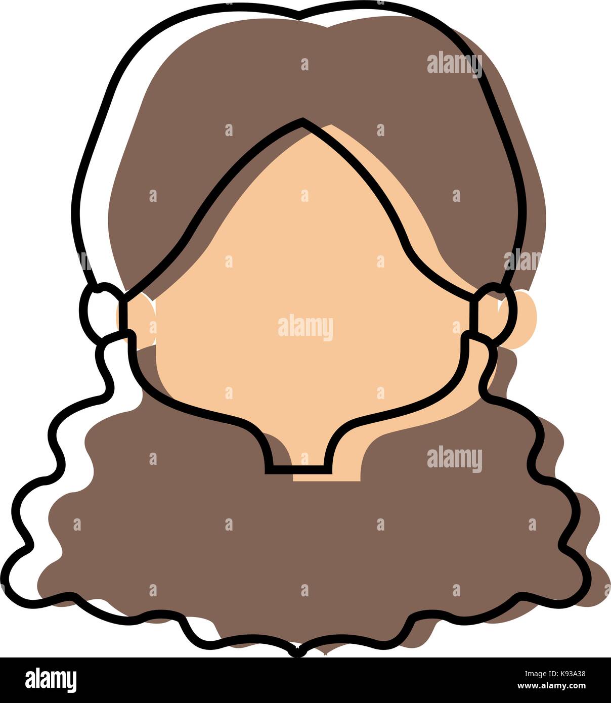 profile girl face female character head Stock Vector Image & Art - Alamy