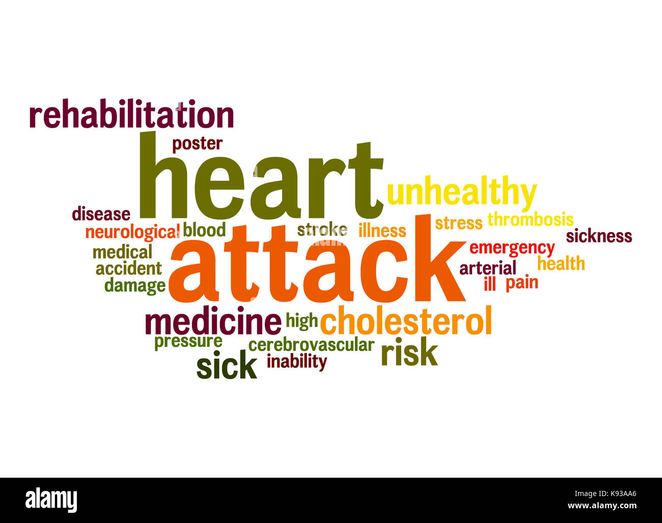 Heart attack word cloud Stock Photo - Alamy