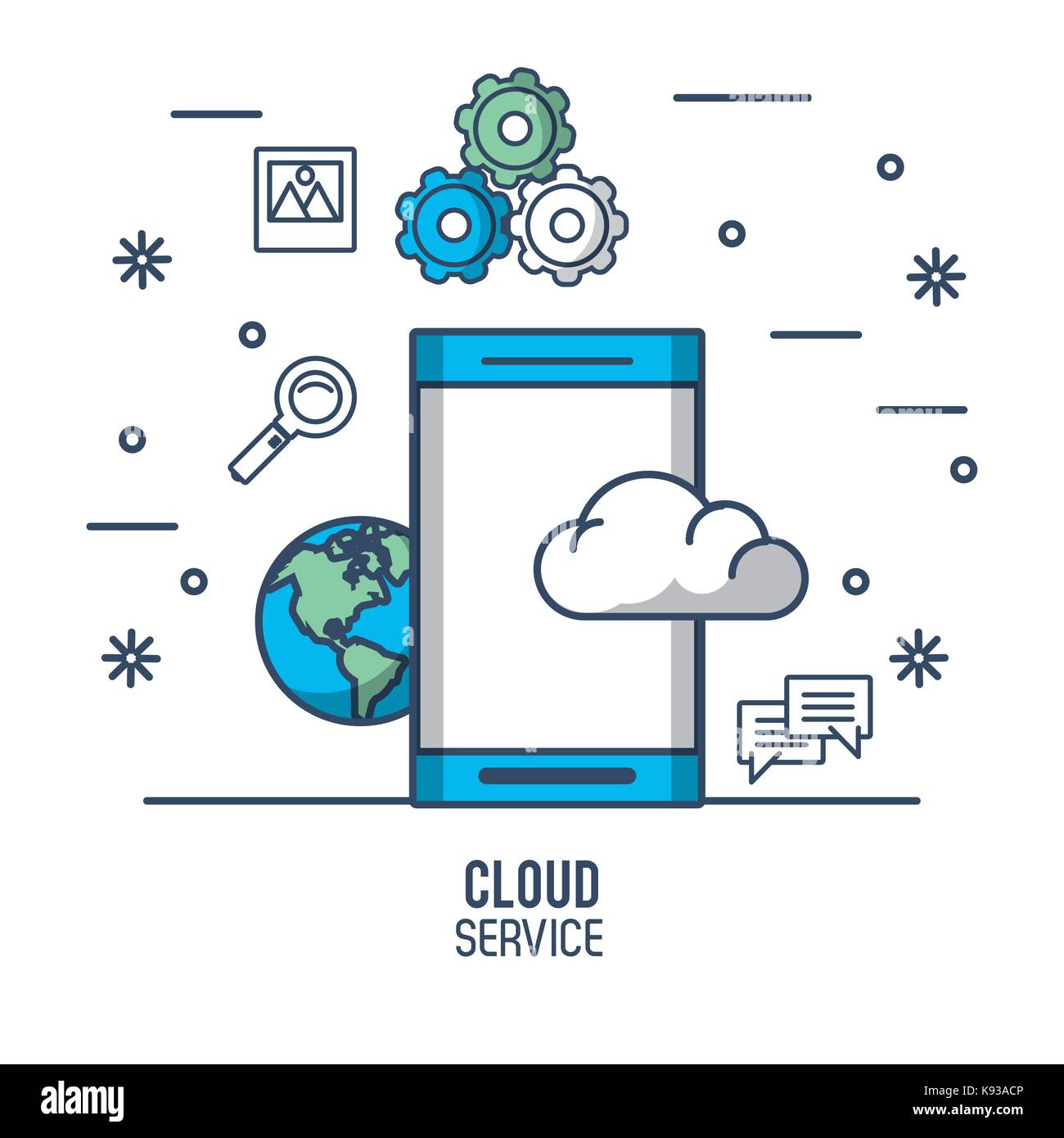 Cloud computing service Stock Vector Image & Art - Alamy