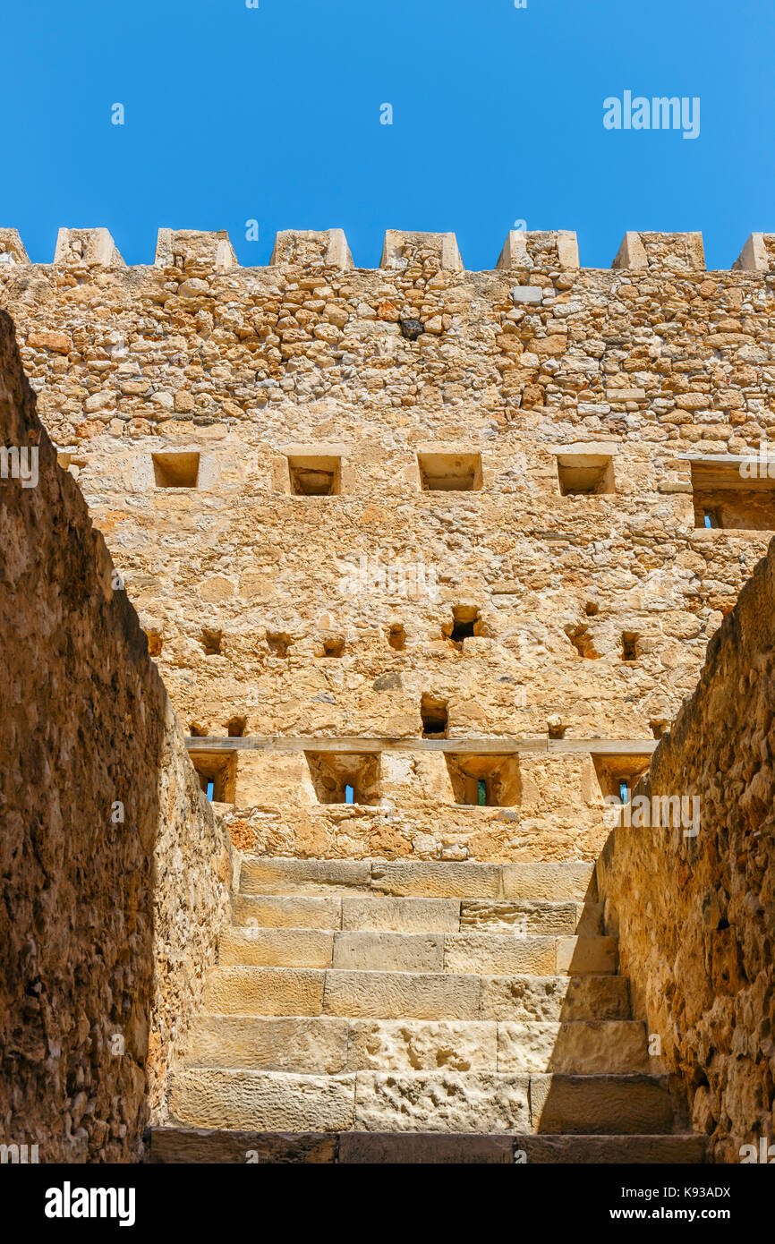 View of the historic venetian fort of Kazarma. Sitia, Crete Stock Photo ...