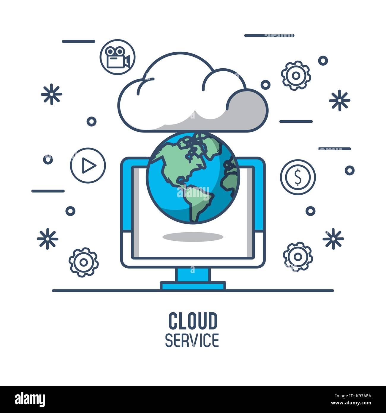 Cloud computing service Stock Vector Image & Art - Alamy