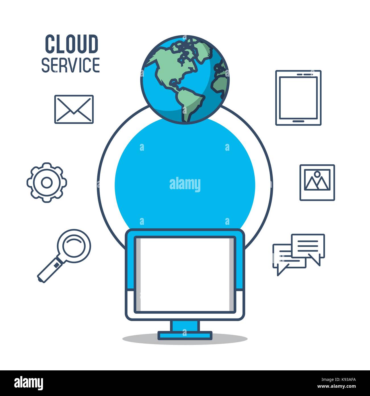 Weather service computer Stock Vector Images - Alamy