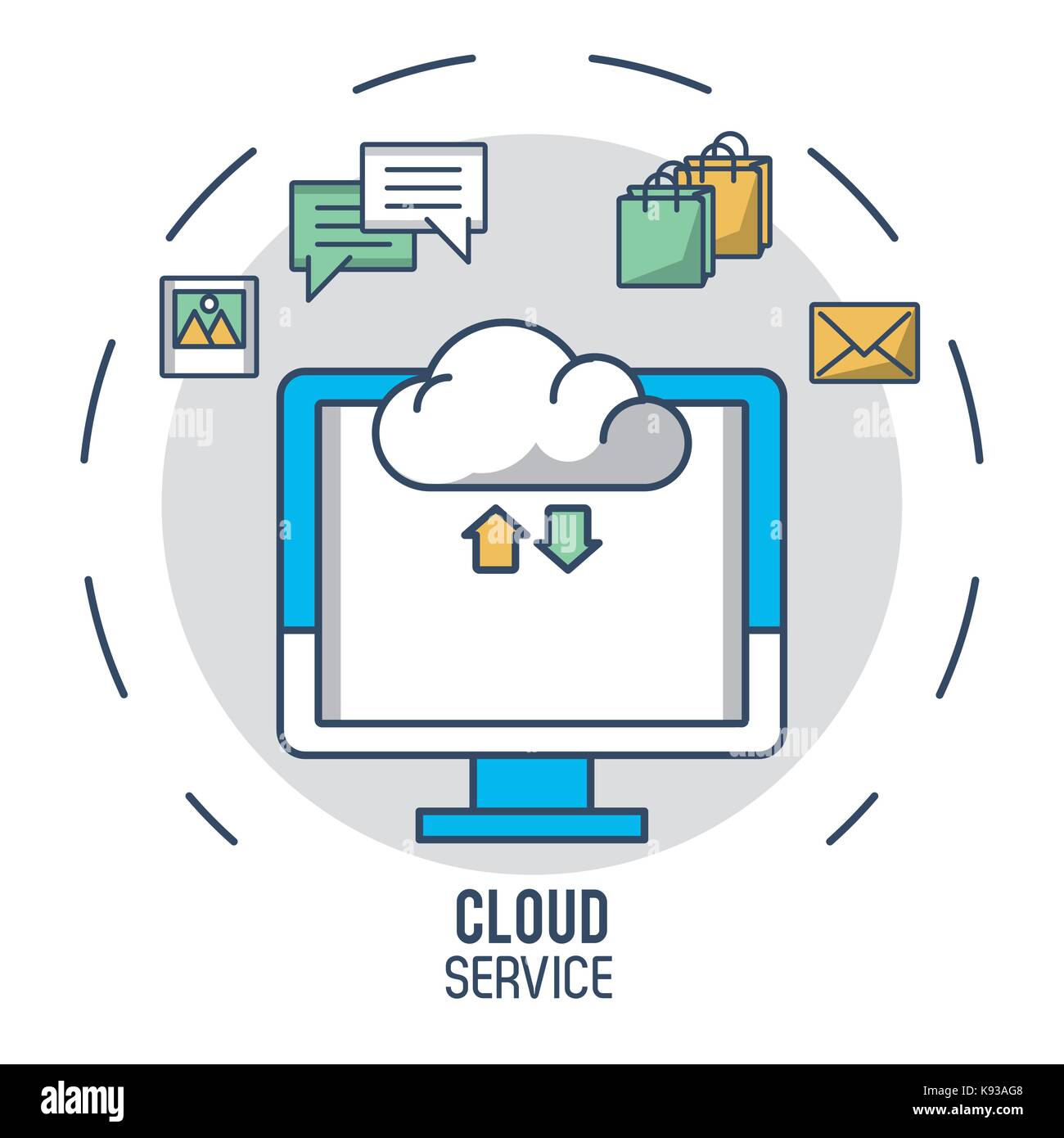Cloud computing service Stock Vector Image & Art - Alamy
