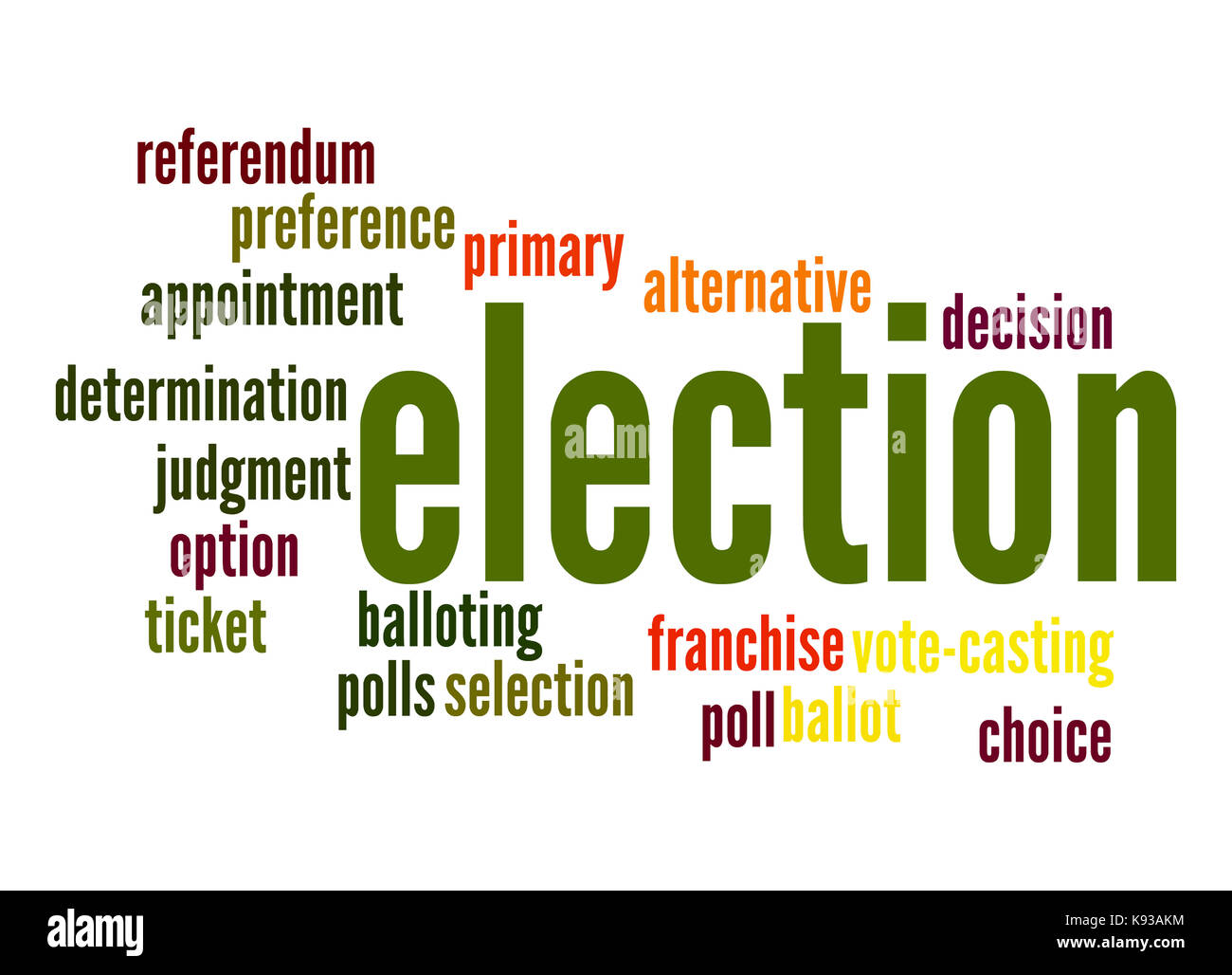 Election word cloud Stock Photo - Alamy