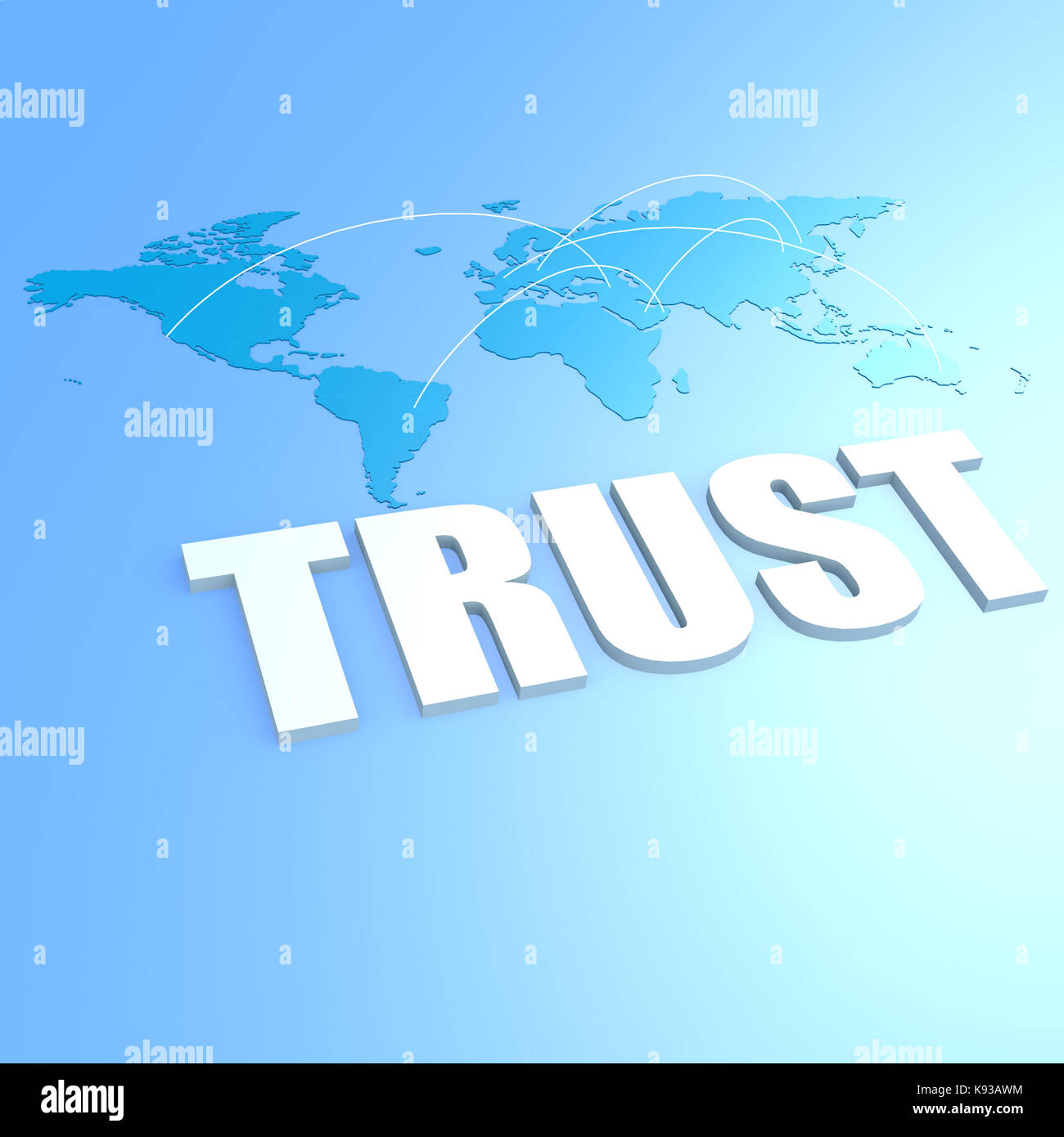Trust world map Stock Photo - Alamy