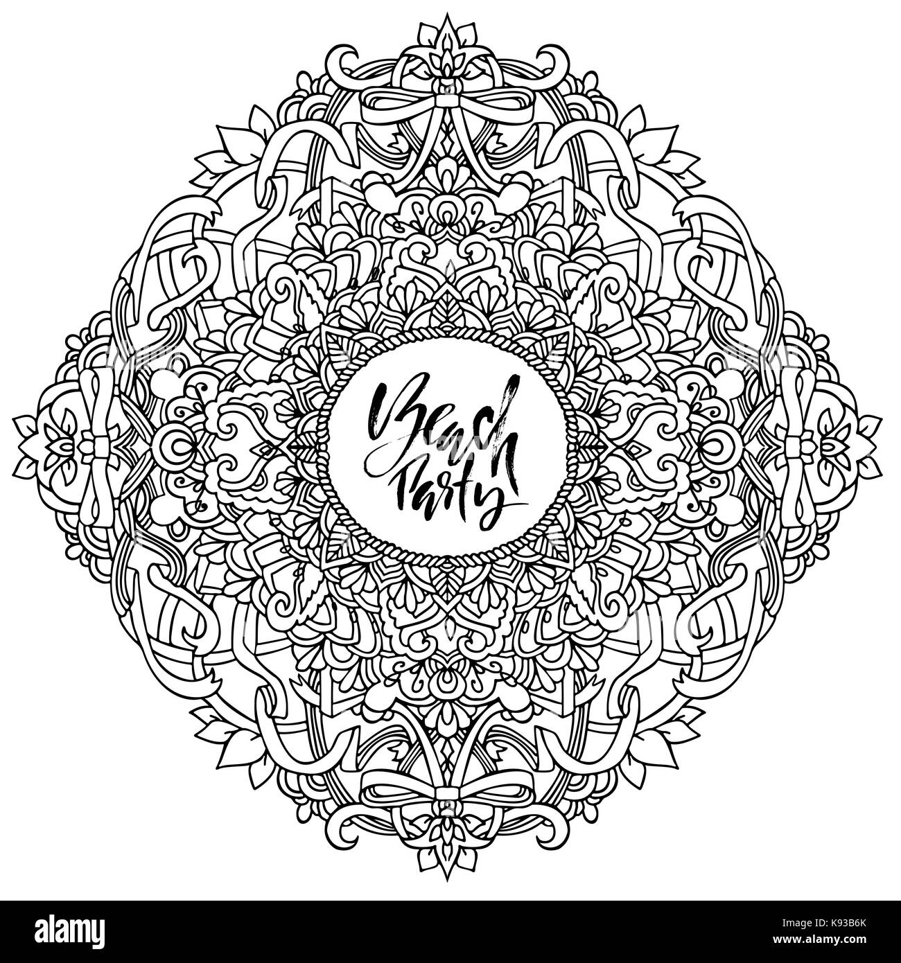 Mandala Beach Stock Vector Images - Alamy