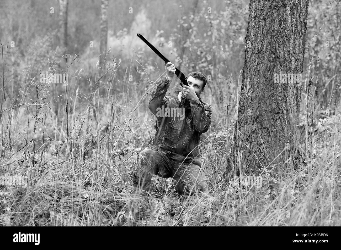 Spring hunting season Black and White Stock Photos & Images - Alamy