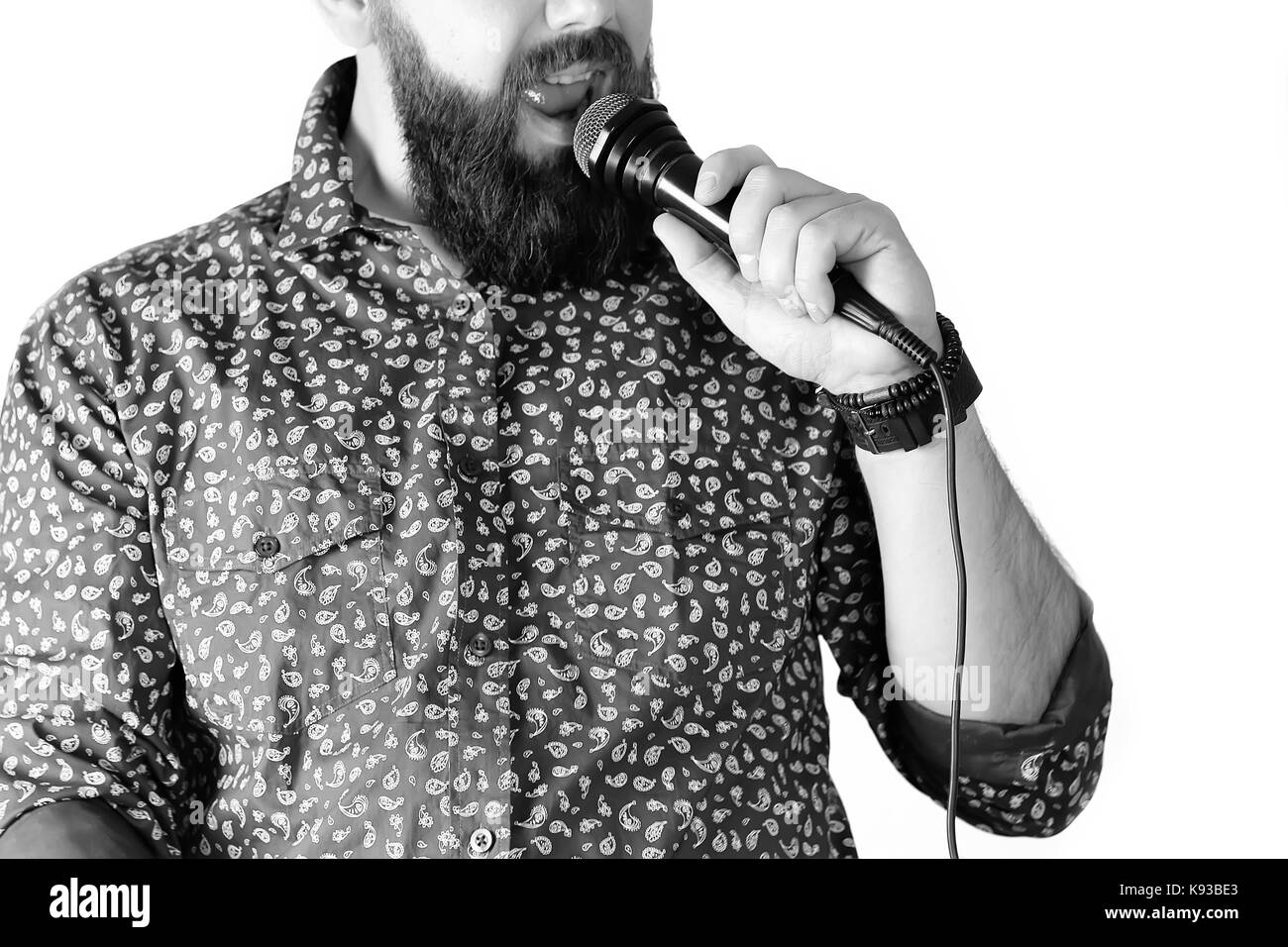 Teen reporter microphone hi-res stock photography and images - Alamy