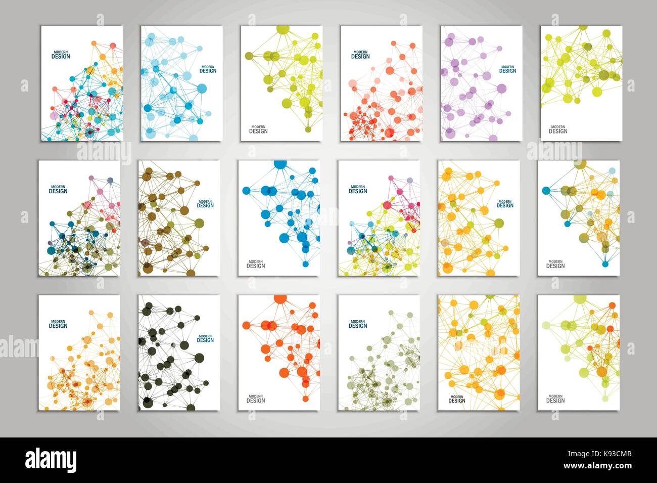 Vector Abstract Molecular Structure Cover Template Design Stock Vector