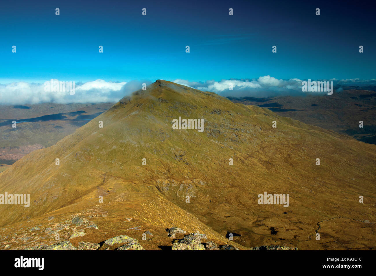 The Munro of Ben More from Stob Binnein, Loch Lomond and the Trossachs ...