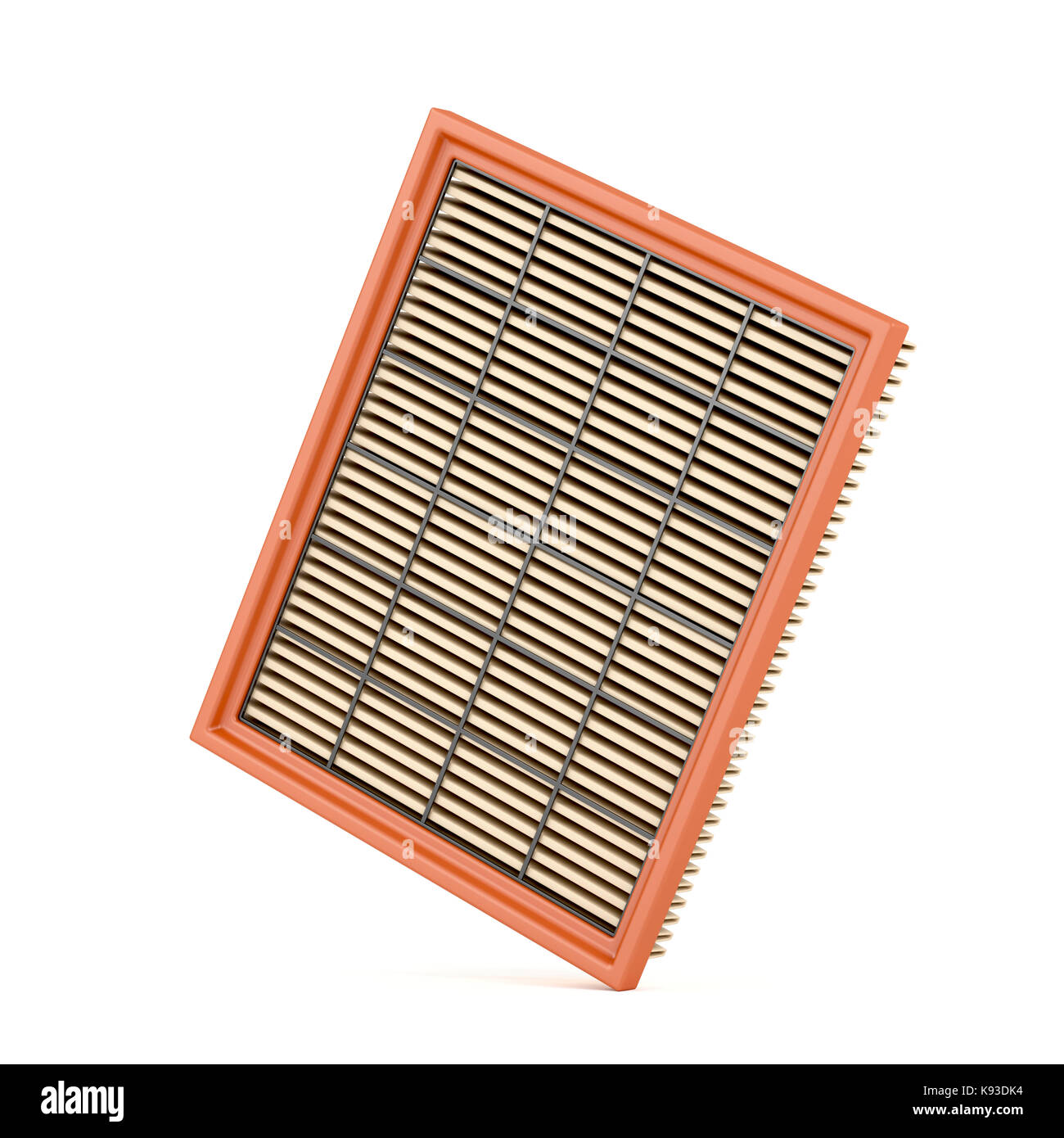 Automotive air filter on white background Stock Photo - Alamy