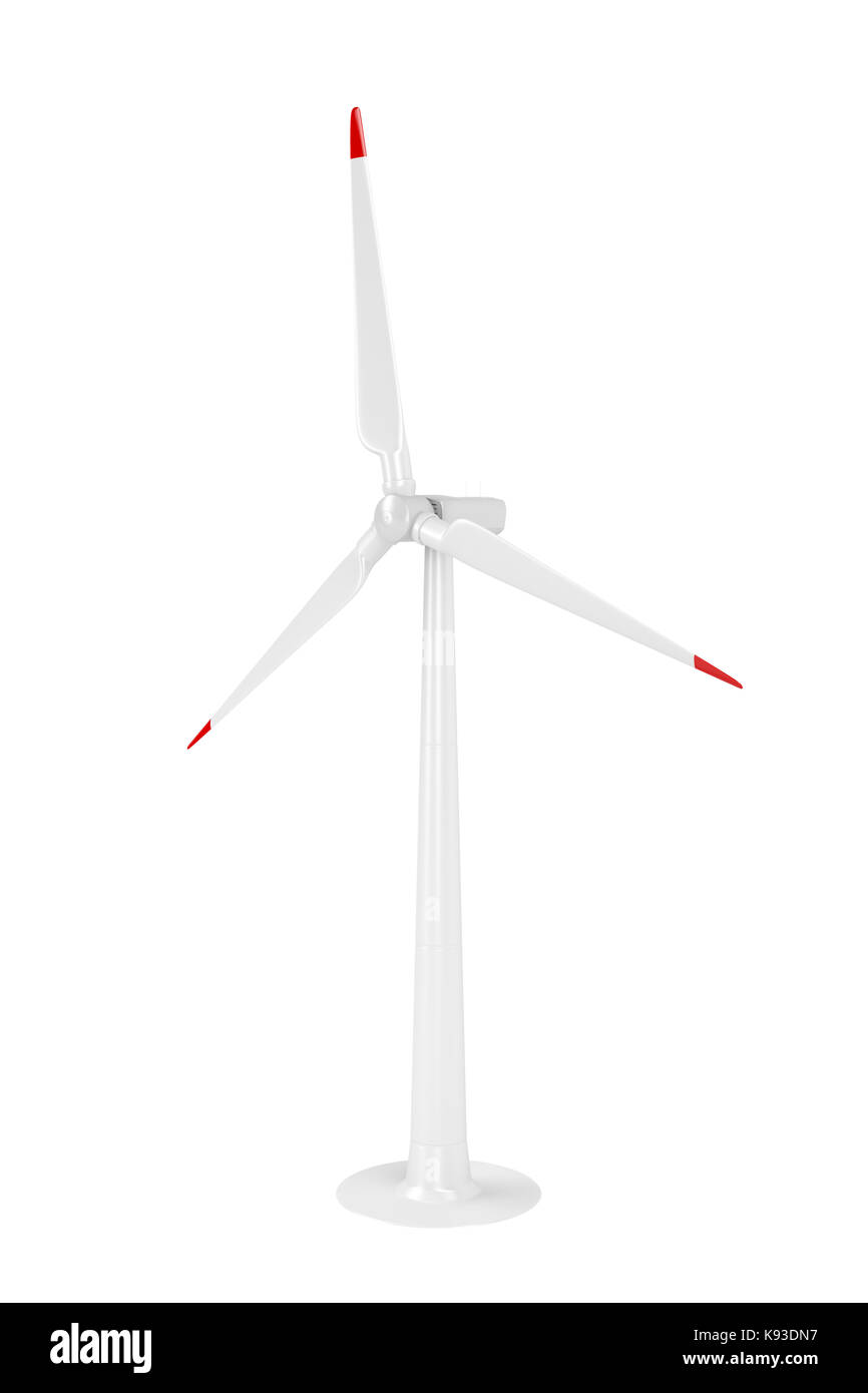 Wind turbine isolated on white background Stock Photo - Alamy
