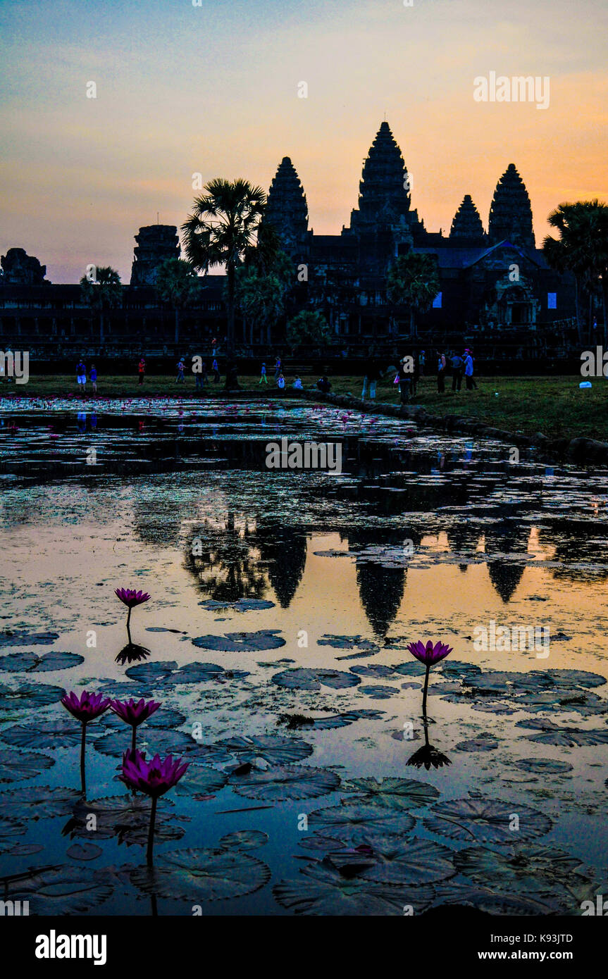 Sunrise over Angkor Wat Stock Photo - Alamy