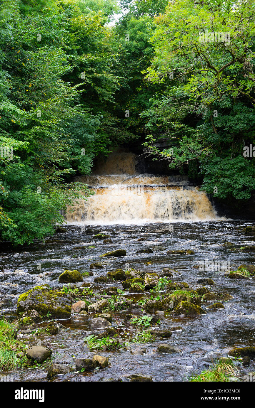 The Beautiful Cotter Force Waterfall on Cotter Beck Near Hawes in The ...