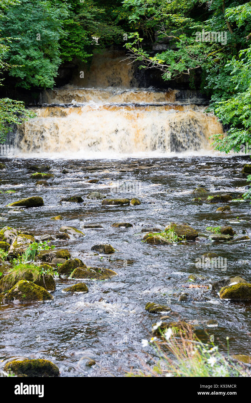 The Beautiful Cotter Force Waterfall on Cotter Beck Near Hawes in The ...