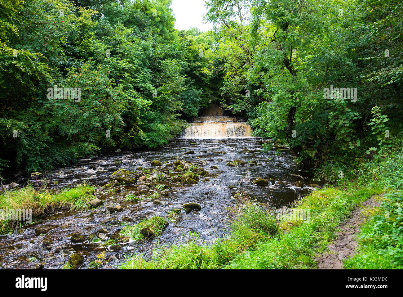 The Beautiful Cotter Force Waterfall on Cotter Beck Near Hawes in The ...