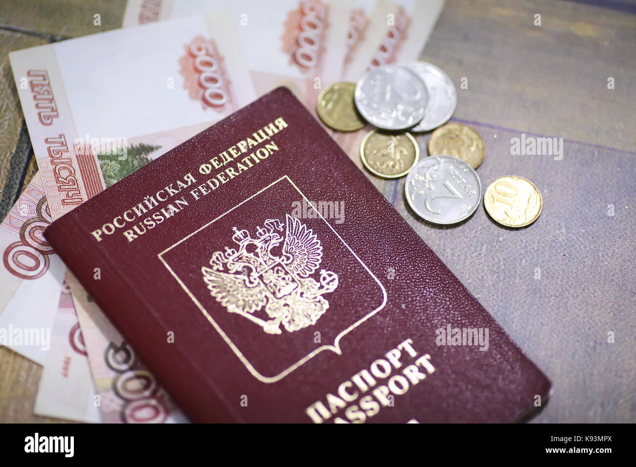 Documents and money on the floor Stock Photo - Alamy