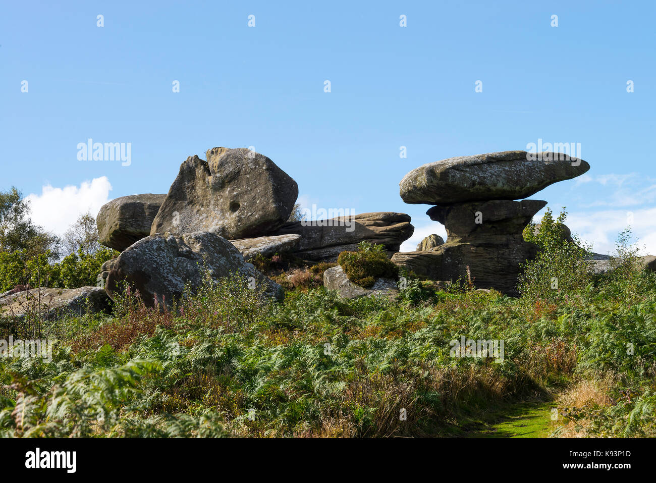 Beautiful Balancing Rock Formations at Brimham Rocks near Pateley ...