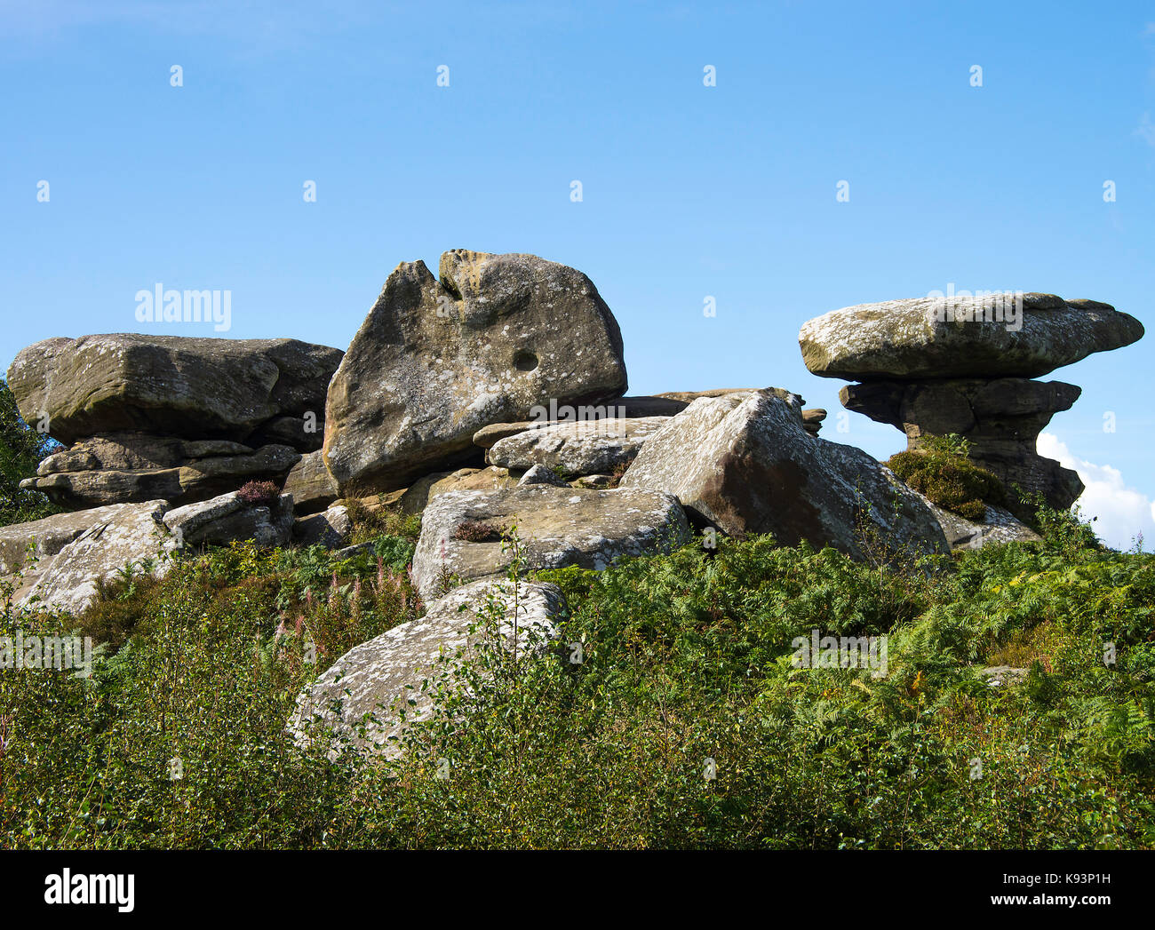 Beautiful Balancing Rock Formations at Brimham Rocks near Pateley ...