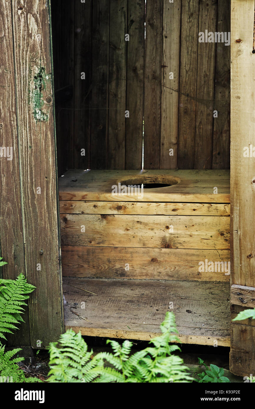 Rustic toilet outdoors Stock Photo - Alamy
