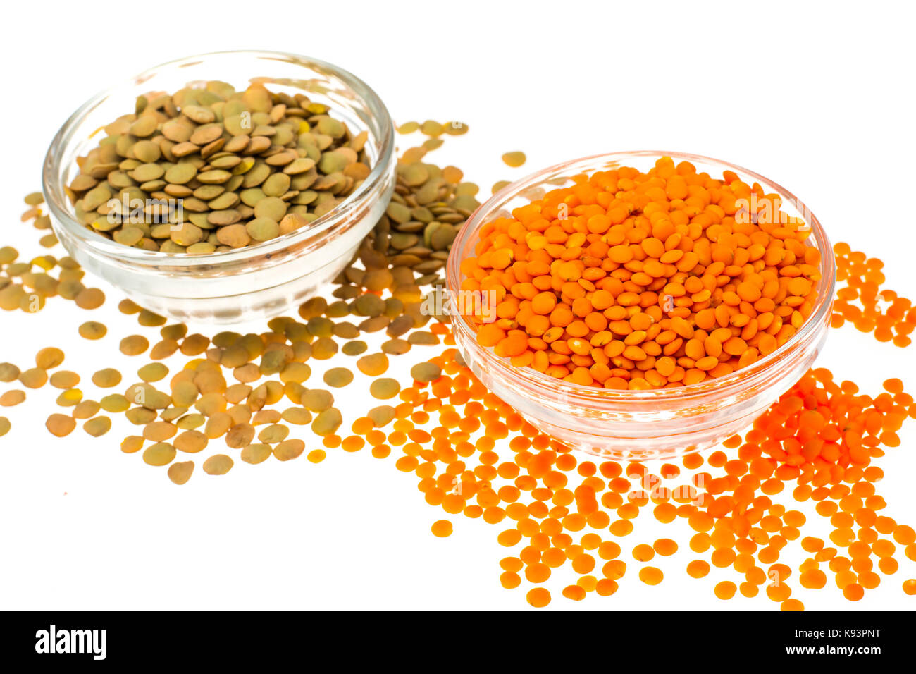 Different varieties of lentils in glass. Studio photo Stock Photo - Alamy